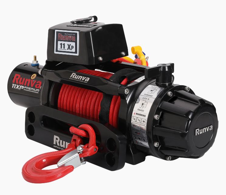 RUNVA 11XP PREMIUM RED EDITION 12V WITH SYNTHETIC ROPE – The Highmount Guy